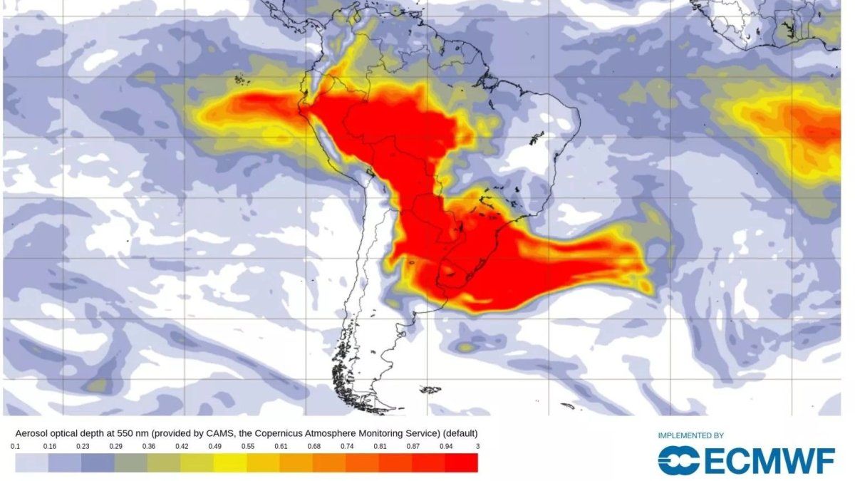 MetSul alerta: el humo de los incendios en Bolivia llegará hasta Montevideo