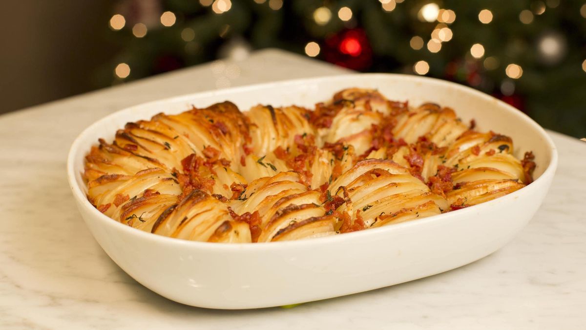 Guarnición de papas con panceta